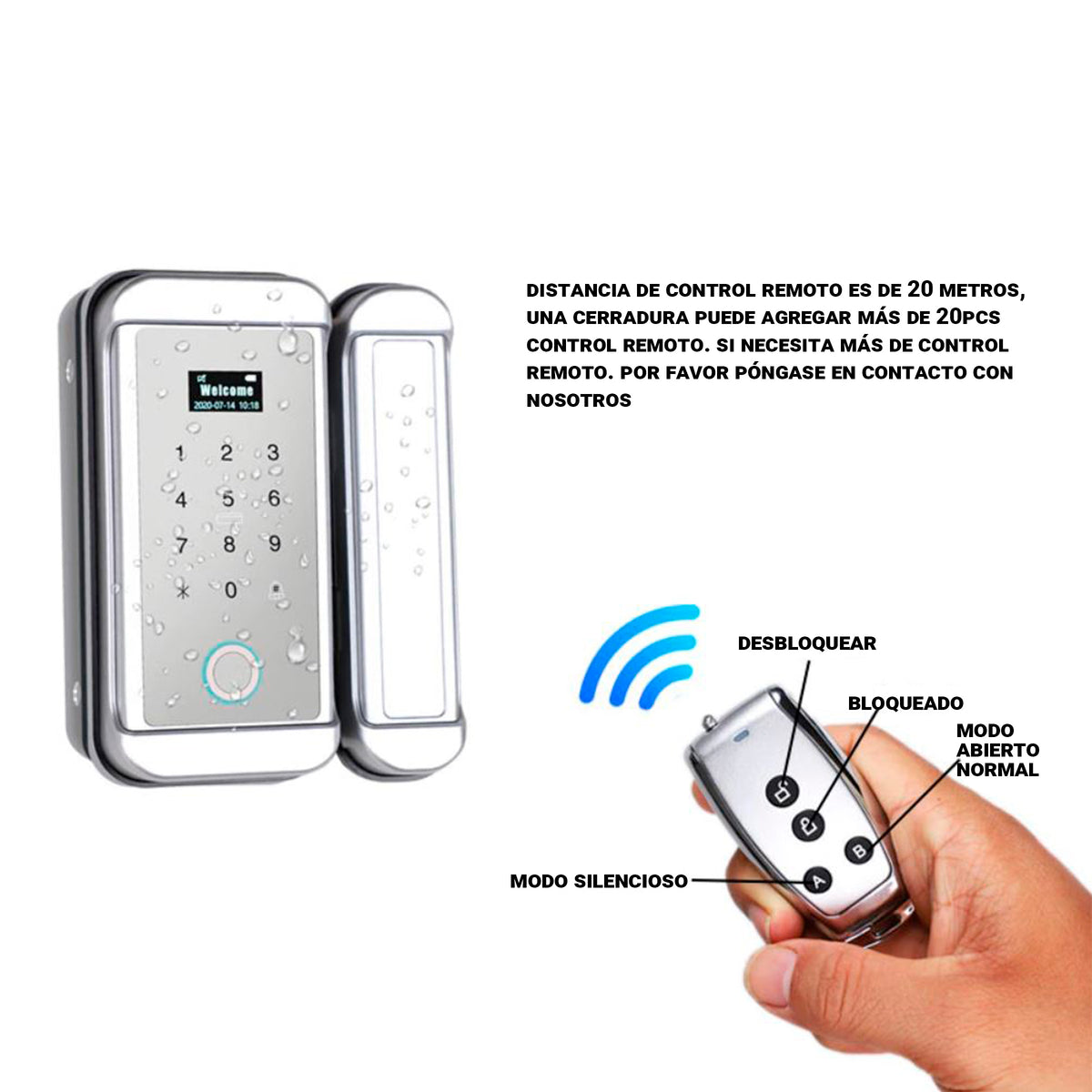 Cerradura Estanca Para Exteriores: Huella Dactilar, Control Remoto Ina ...