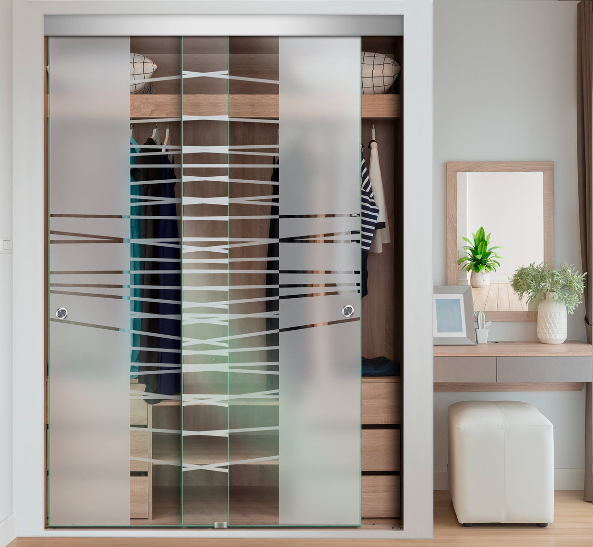 FRAMELESS CLOSET GLASS SLIDING BYPASS DOOR CBF-0039 – Imex.do